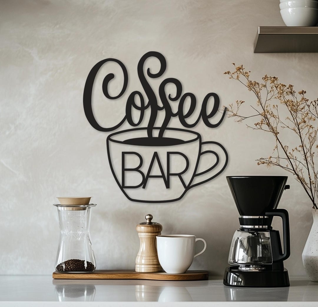 Metal Coffee Bar Station Wall Sign - Etsy
