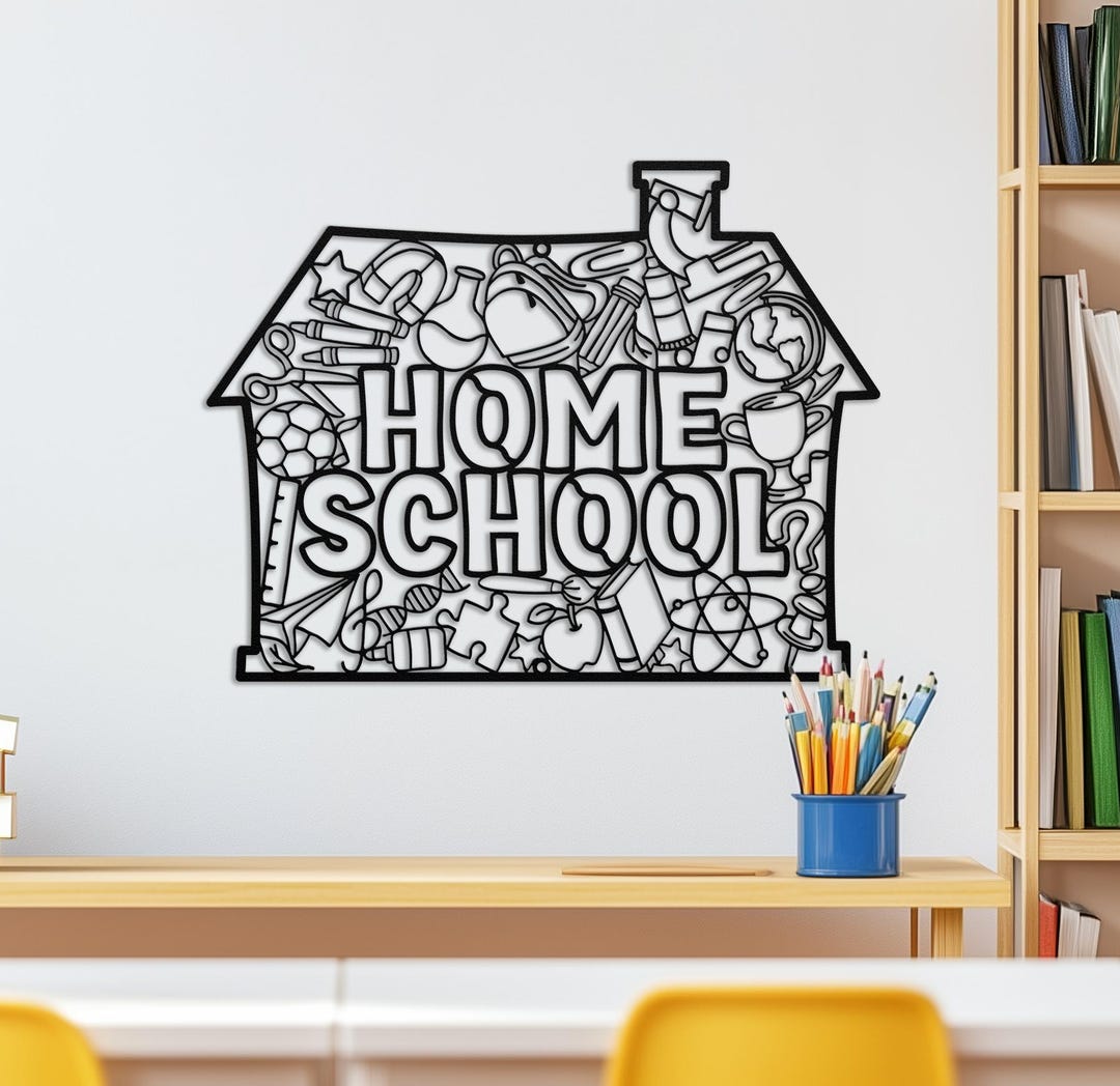 Home School Metal Sign - Etsy