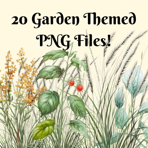 Watercolor Spring Graphics Bundle Floral and Garden - Etsy