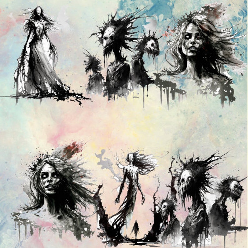 30 Pack Horror Collector Digital Clip Art Commercial Use - Etsy