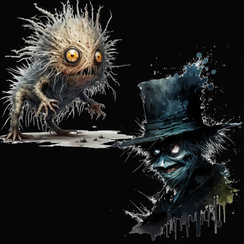 10 Pack Horror Collector Digital Clip Art Commercial Use - Etsy