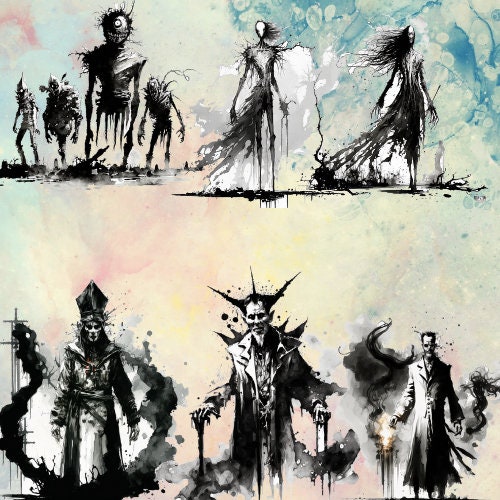 30 Pack Horror Collector Digital Clip Art Commercial Use - Etsy