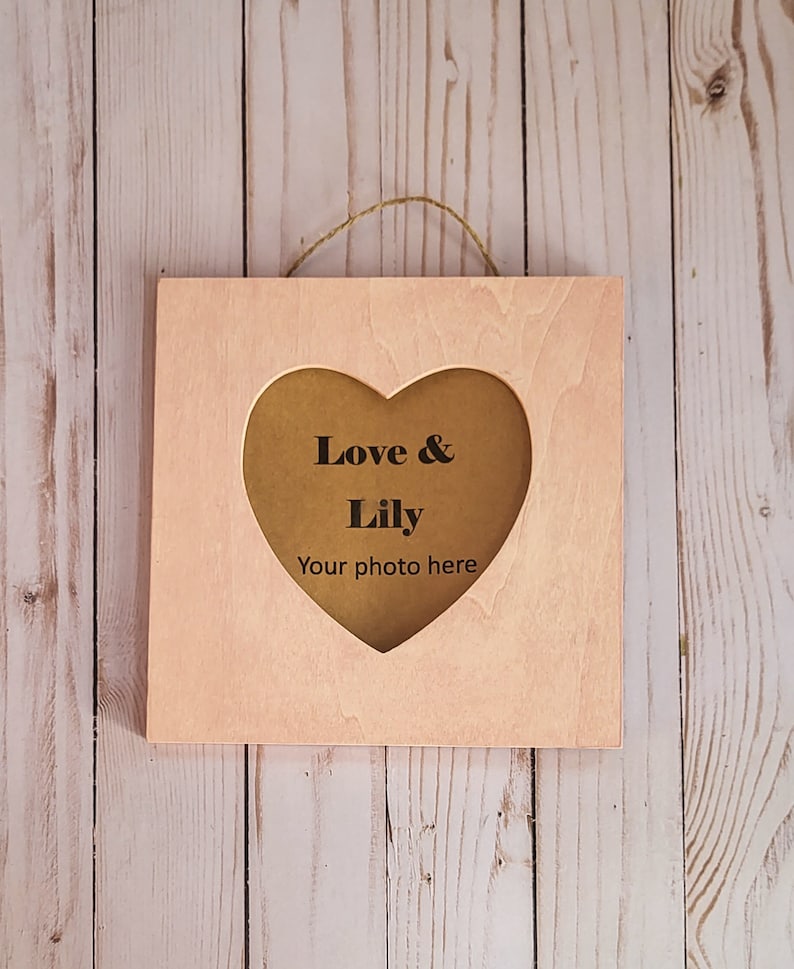 Wooden Heart Picture Frame Farmhouse Rustic Style - Etsy