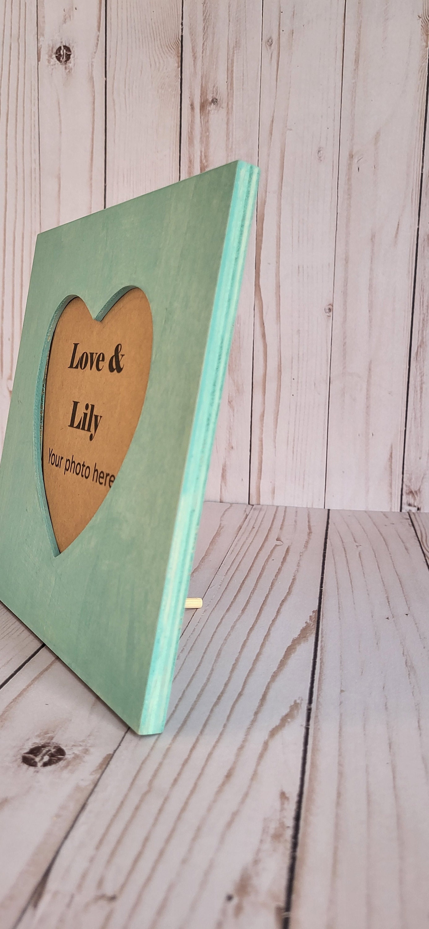 Wooden Heart Picture Frame Farmhouse Rustic Style - Etsy