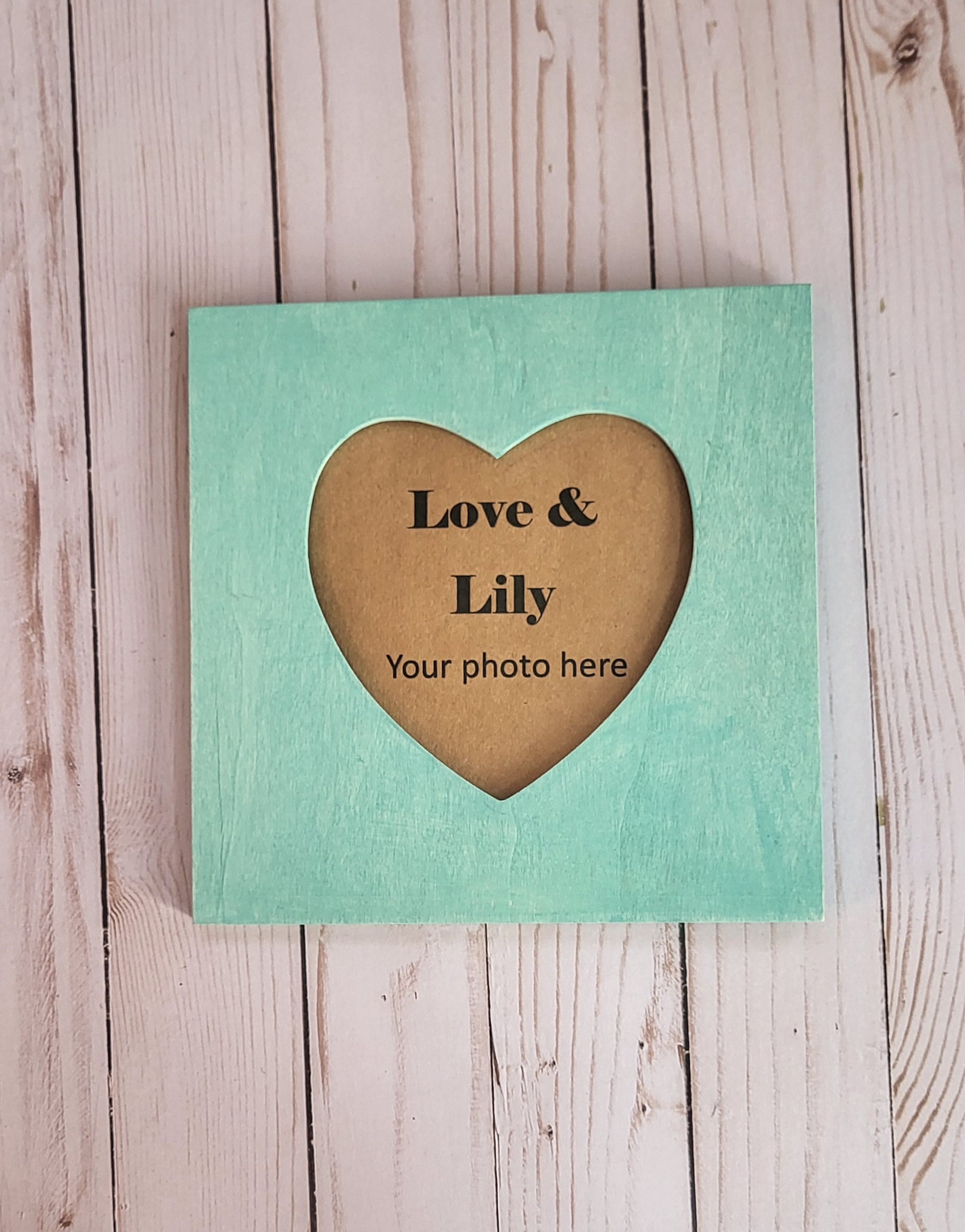 Wooden Heart Picture Frame Farmhouse Rustic Style - Etsy