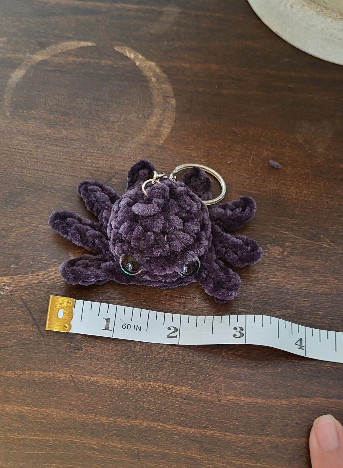 Pair of Handmade Crochet Spider Keychains, Halloween Keychain - Etsy