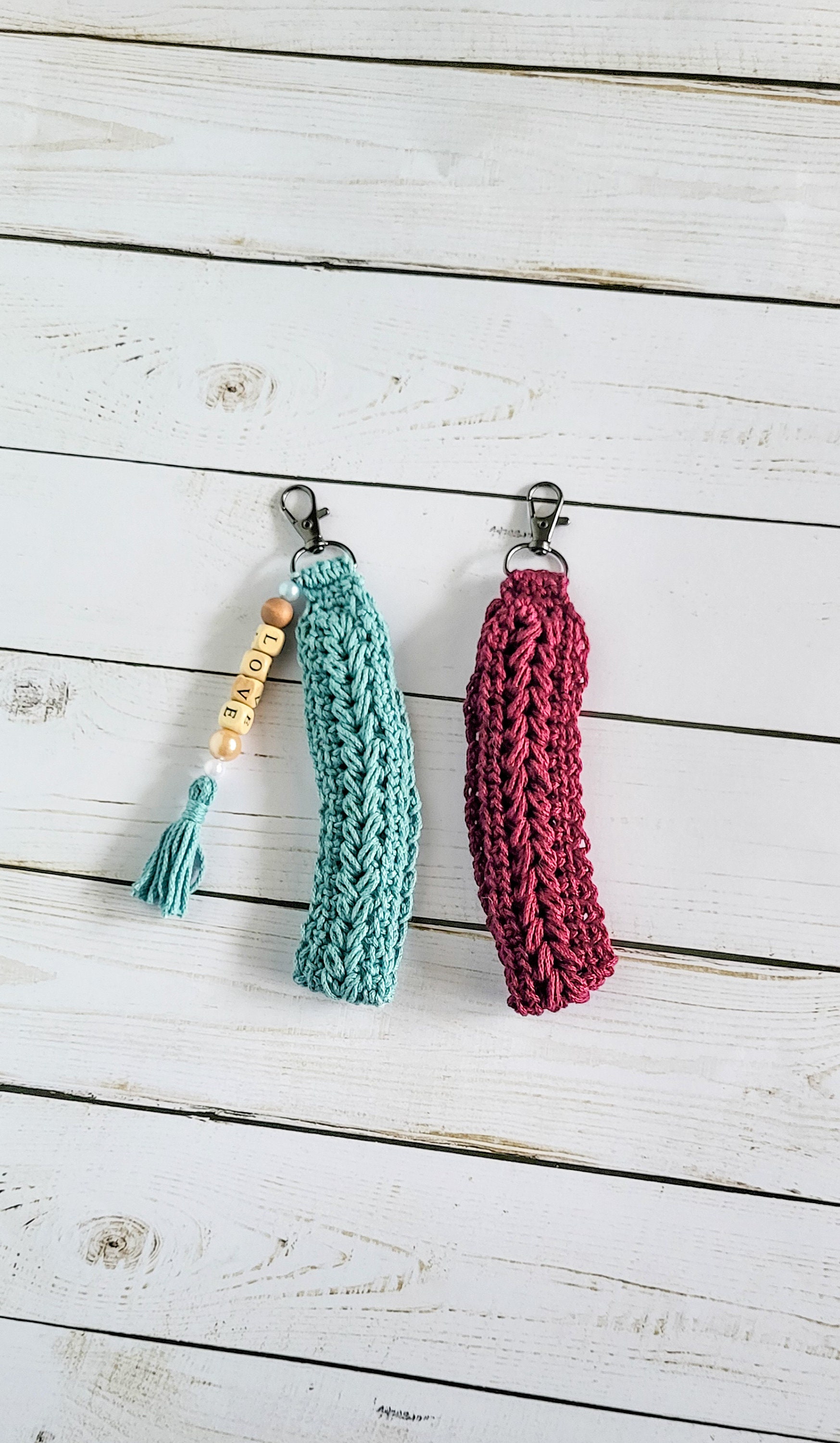 Keychain Wristlet, Boho Keychain, Cute Wristlet, Crochet Car ...