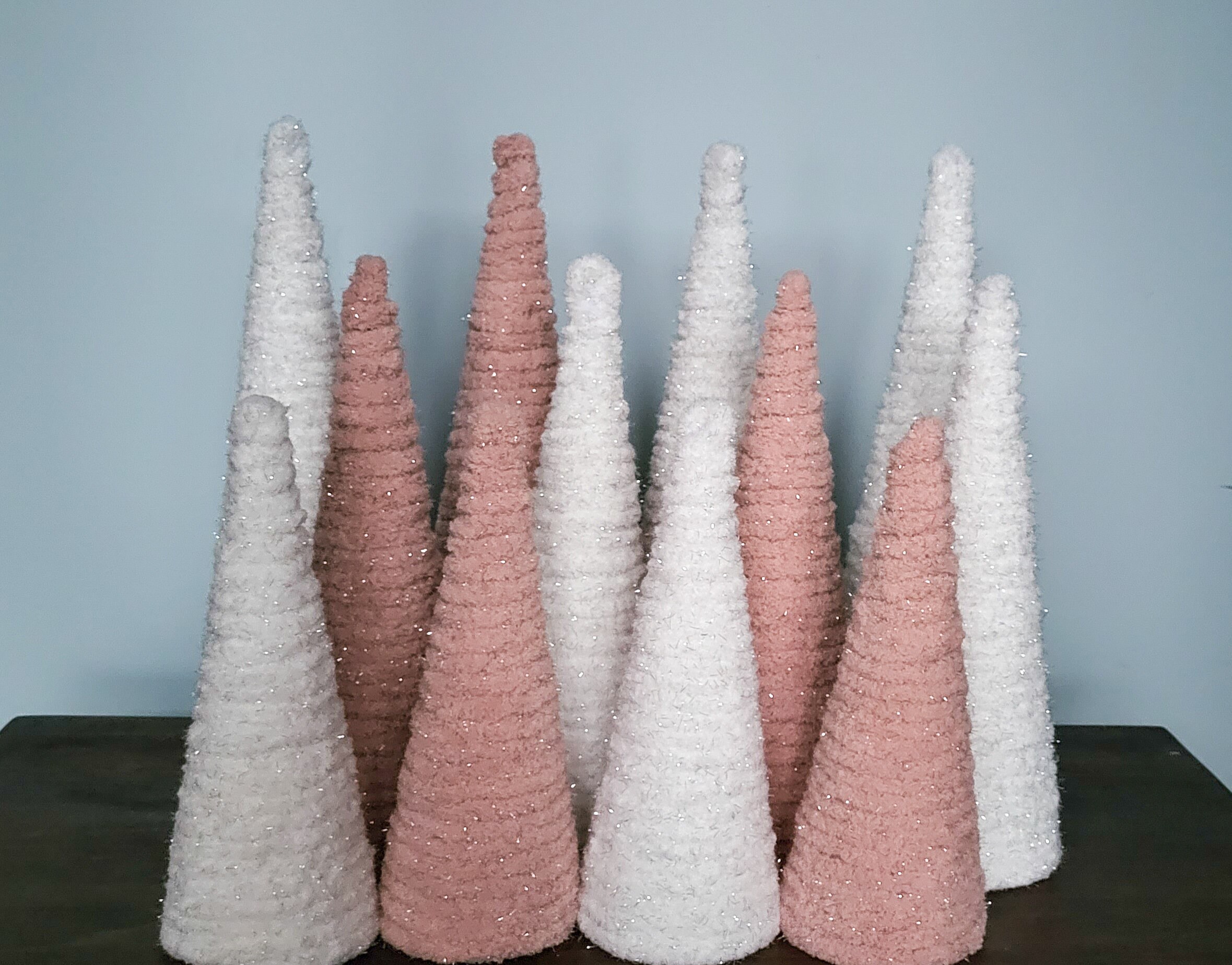 Yarn Tree Sparkly 3 Sizes / Pink Yarn Tree / White Sparkly Yarn Tree ...