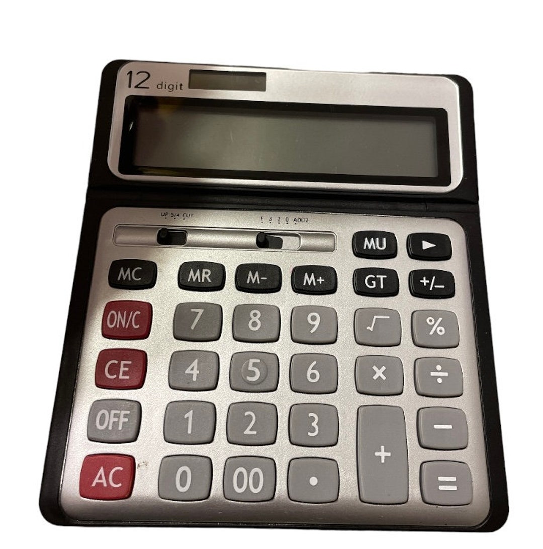Pen Gear 12 Digit Large Display Desktop Calculator Gray - Etsy