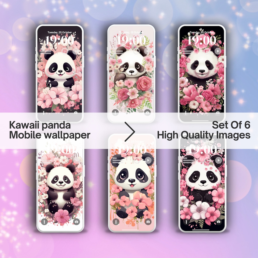 Kawaii Panda Mobile Wallpaper Phone Background Lockscreen Phone ...