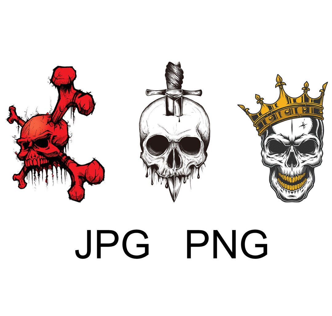 Skull Png Bundle Skull Png Files Sugar Skulls Png Skull - Etsy