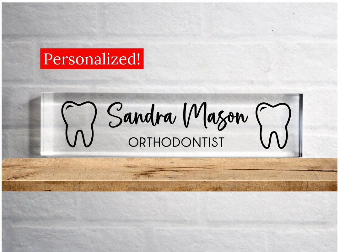 Personalized Dental Name Plate, Dentist Medical Physician Desk Name ...