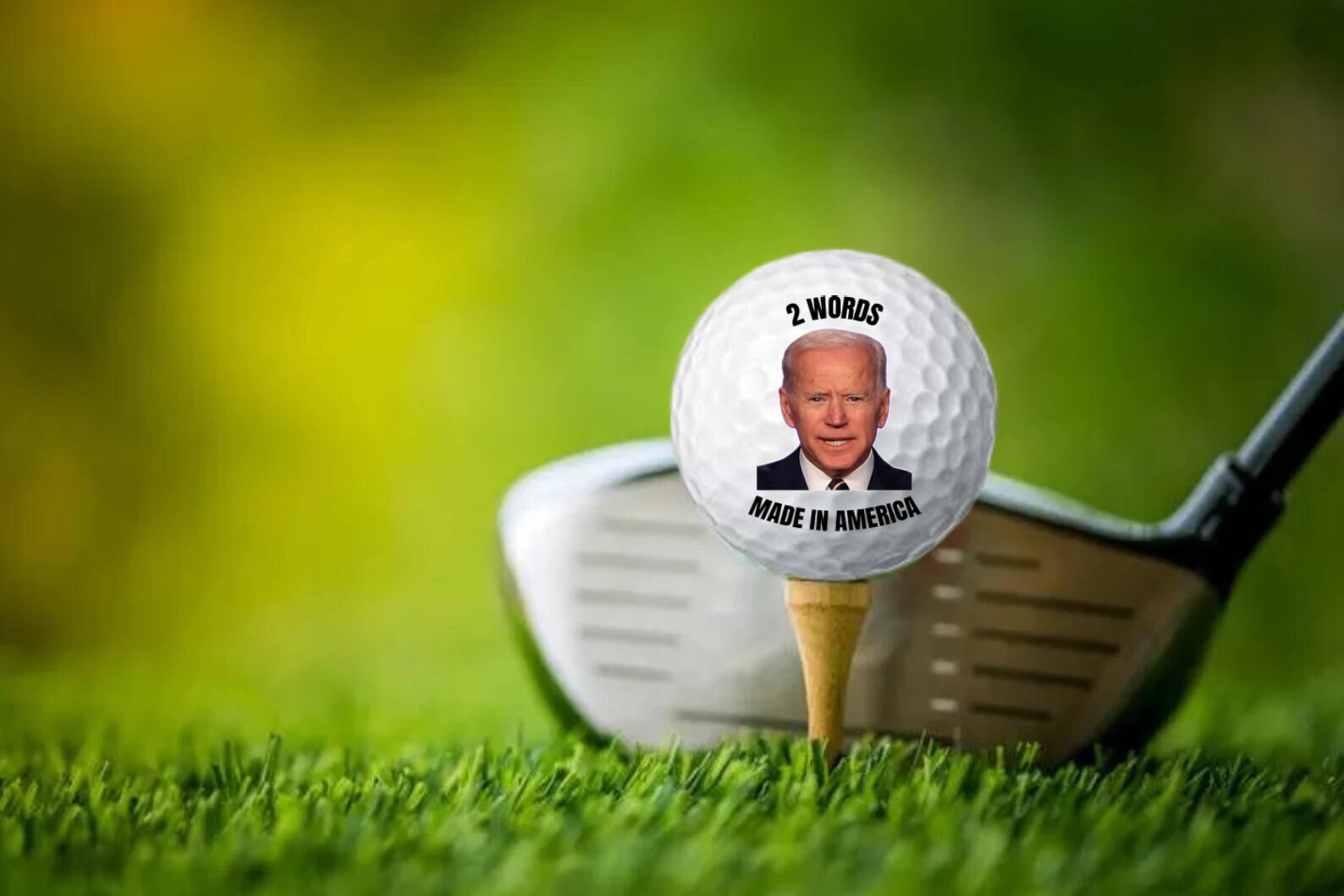 Joe Biden Hit Here Golf Ball, Funny Joe Biden Golf Ball, Joe Biden Golf ...