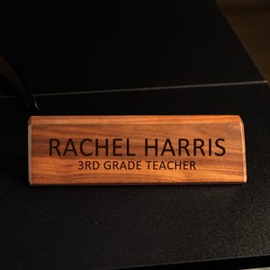 Custom Desk Name Plate, Name Sign Personalized Wood Desk Name ...