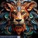 Bold Lion Theme Design Wall Art Print HD Digital Download Lion Head ...