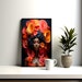 Beautiful Woman Wall Art Print HD Digital Download Colorful Home Decor ...