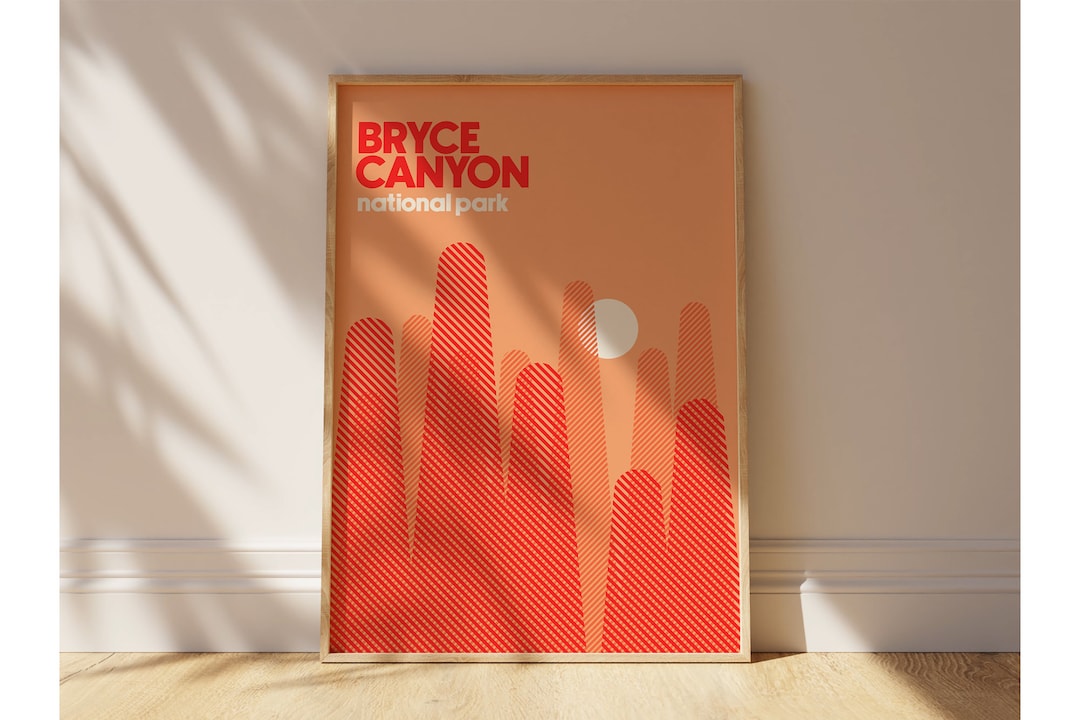 Bryce Canyon Print National Park Poster Hiking Wall Art Bryce Canyon ...