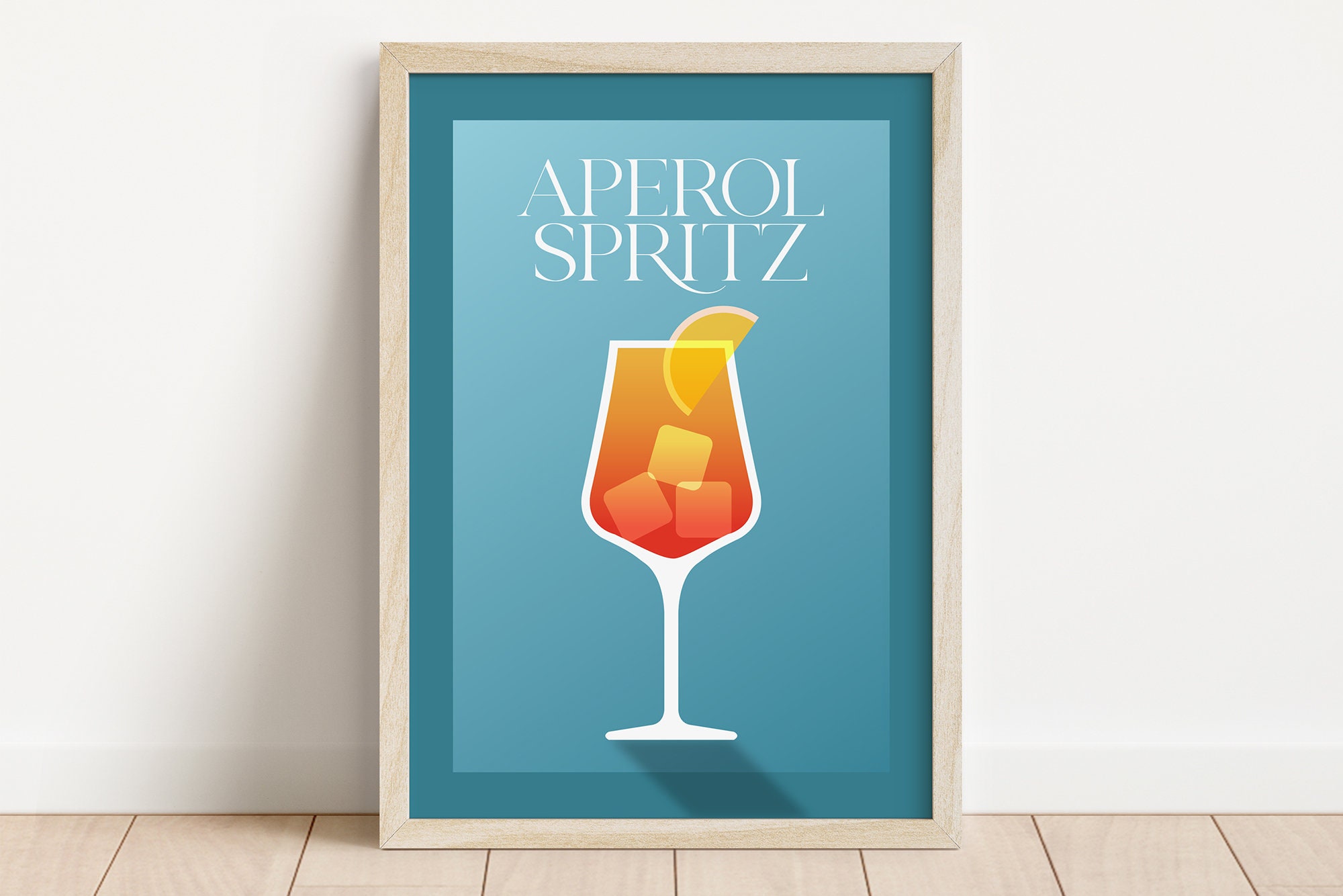 Aperol Spritz Artwork Cocktail Poster Aperol Print Mixology Home Decor ...