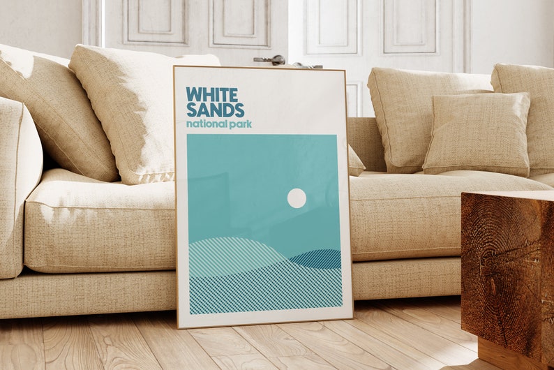 White Sands Digital Wall Art National Park Poster Travel Home Decor ...
