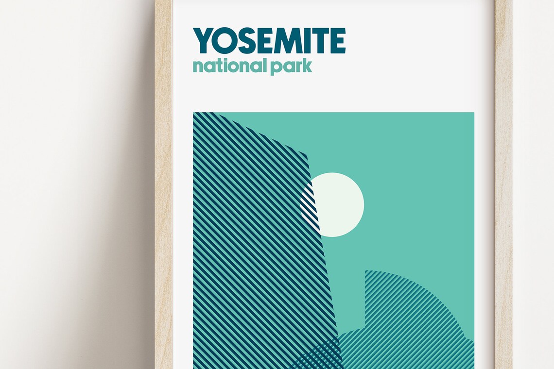 Yosemite Printable Artwork National Park Wall Art Travel Digital ...
