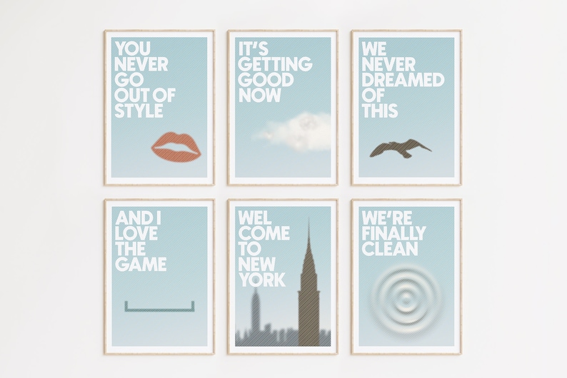 Taylor Inspired Printable Poster Bundle 1989 Inspired Wall Art Her ...