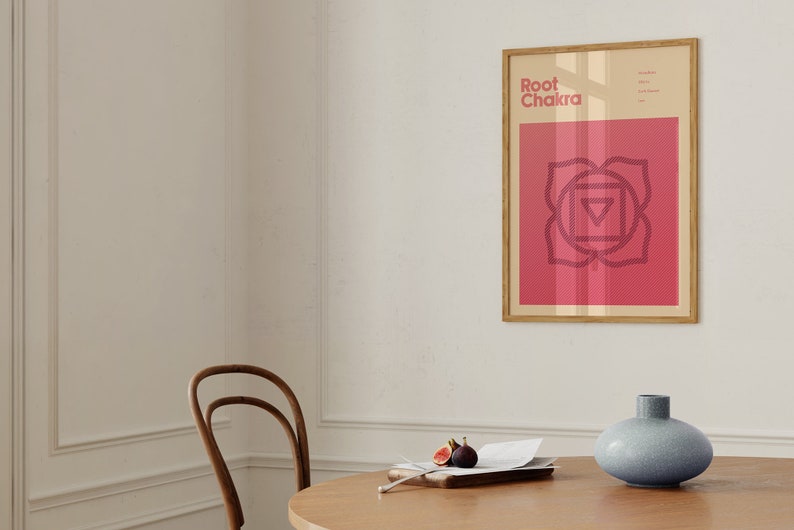 Root Chakra Poster Digital Download Mindfulness Artwork Yoga Home Decor ...