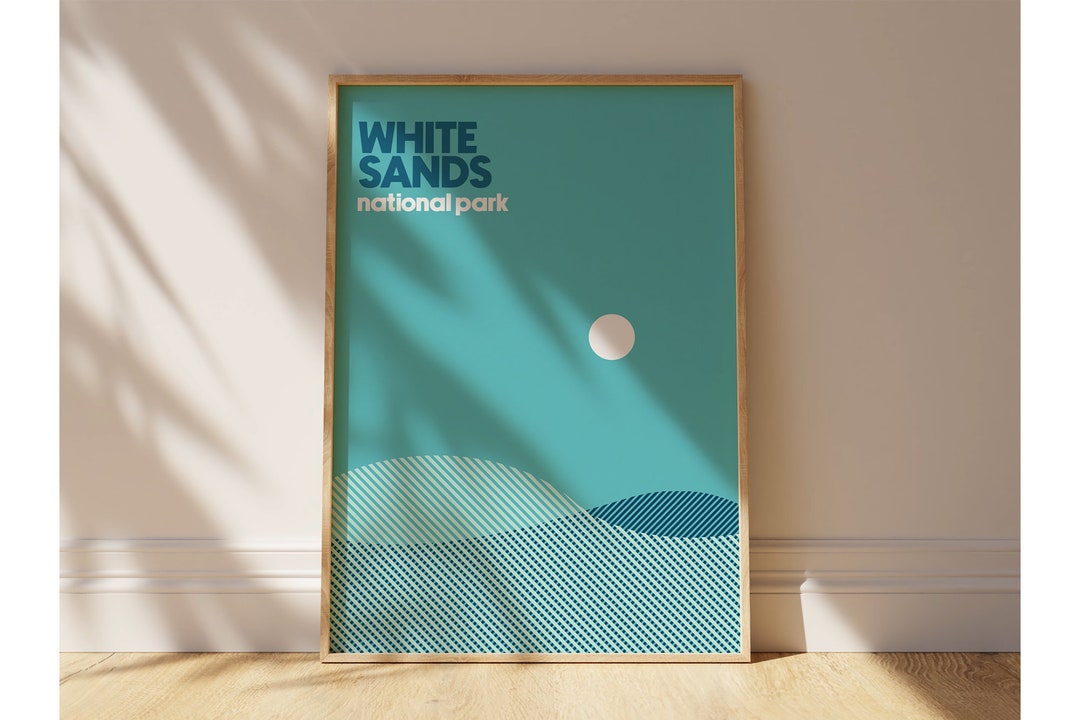 White Sands Print National Park Poster Hiking Wall Art White Sands ...