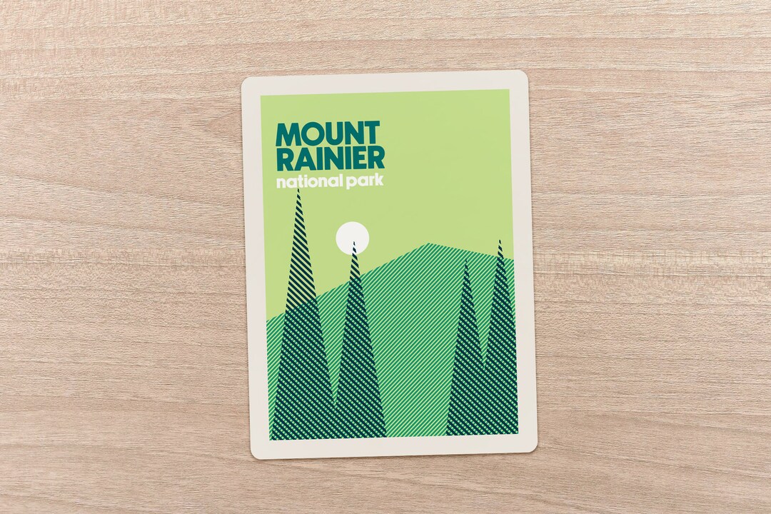Mt Rainier Sticker National Park Decal Mount Rainier National Park ...
