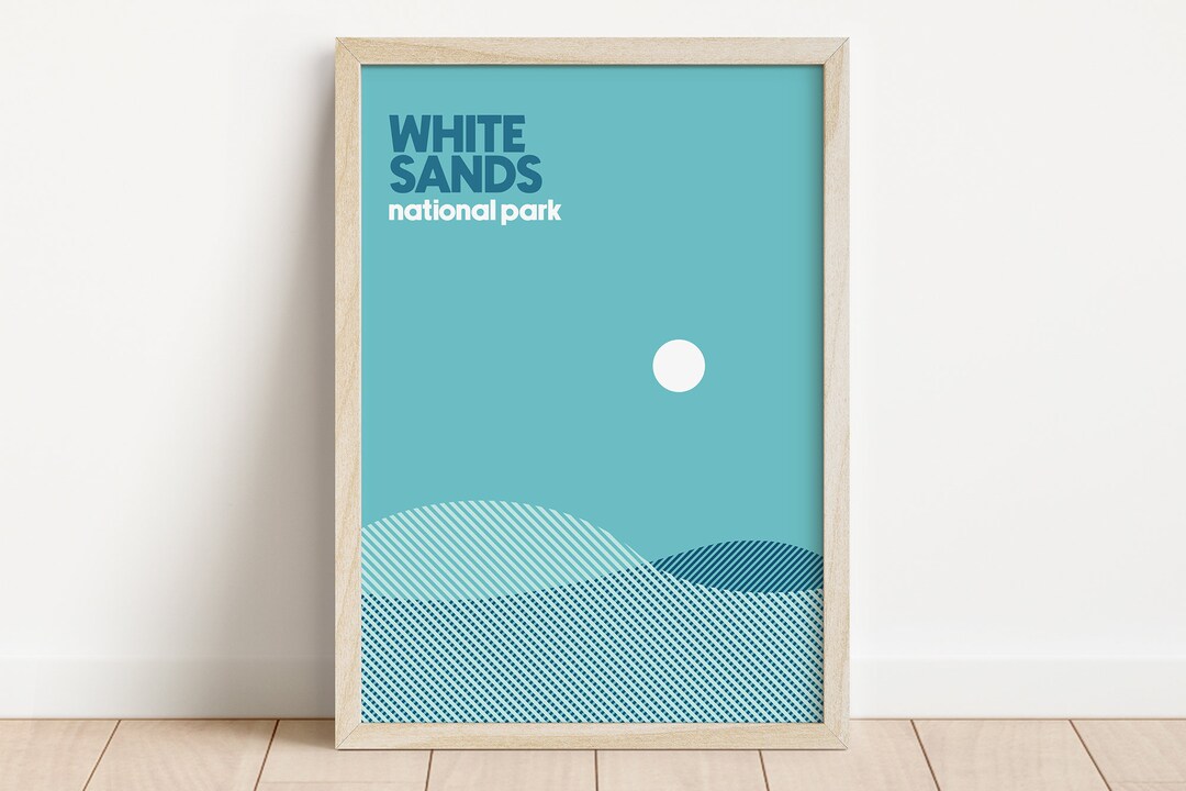 White Sands Digital Poster National Park Wall Art Travel Home Decor ...