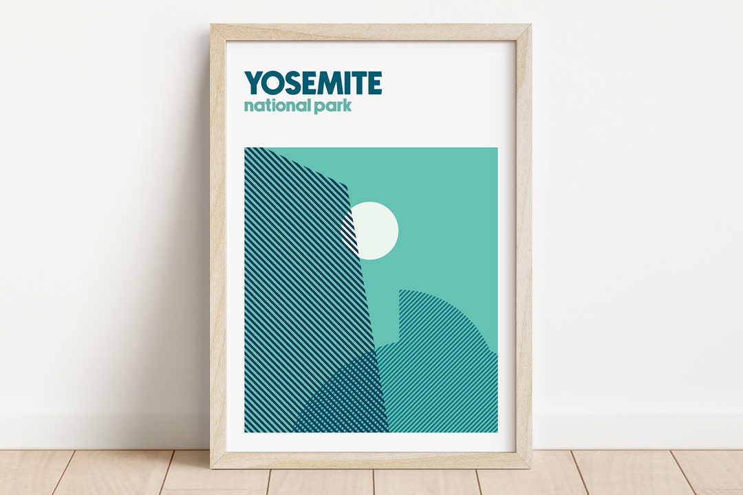 Yosemite Printable Artwork National Park Wall Art Travel Digital ...