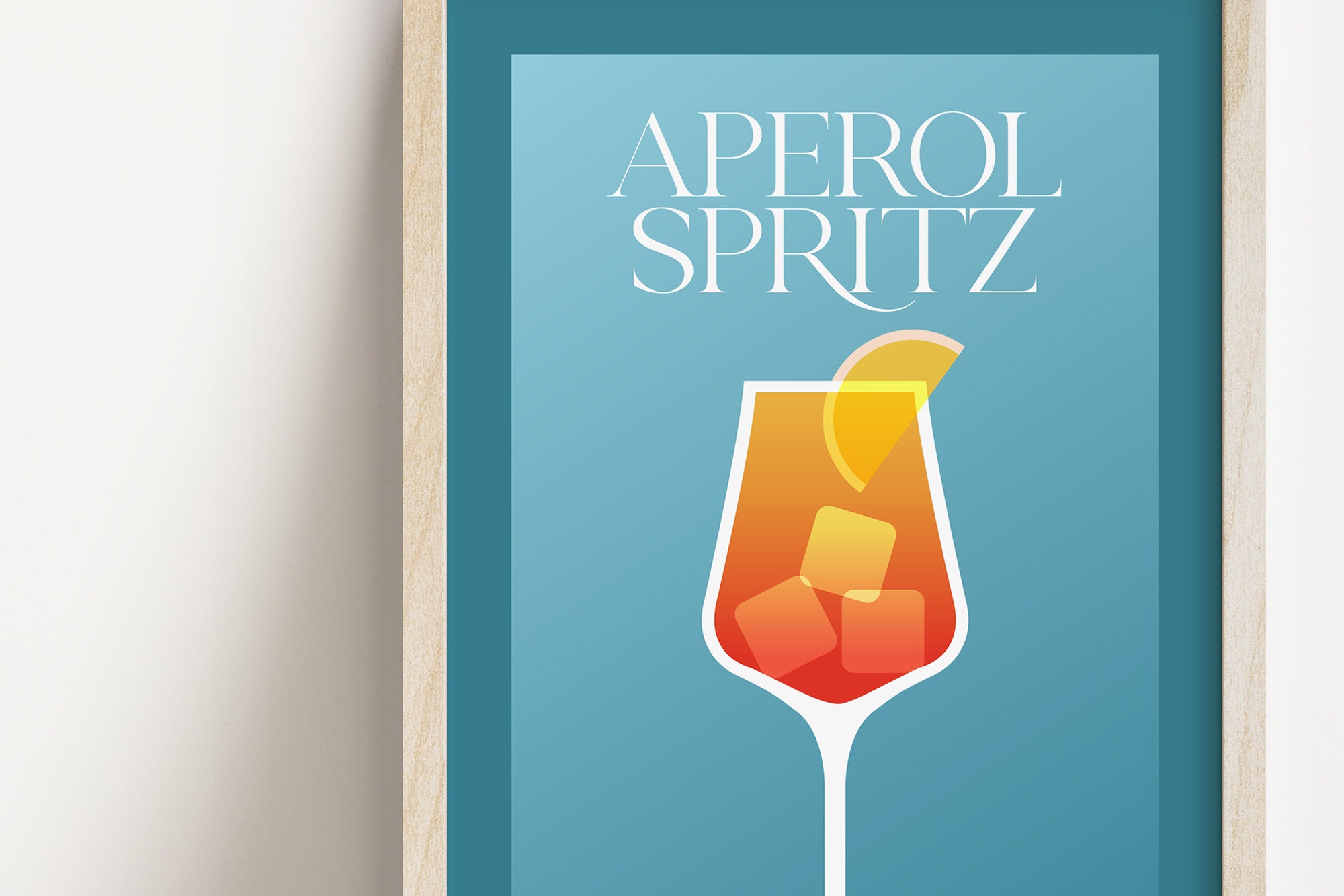 Aperol Spritz Artwork Cocktail Poster Aperol Print Mixology Home Decor ...