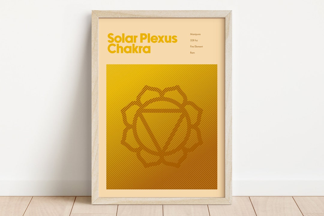 Solar Plexus Chakra Printable Artwork Mindfulness Poster Wellness Home ...