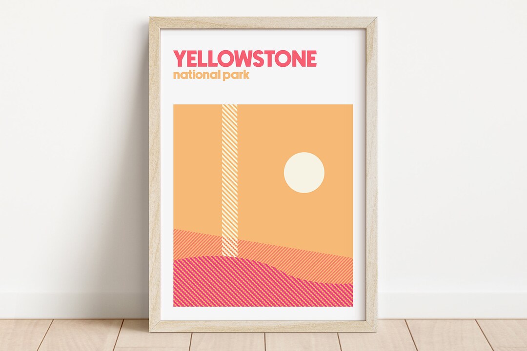 Yellowstone Wall Art National Park Home Decor Yellowstone National Park ...