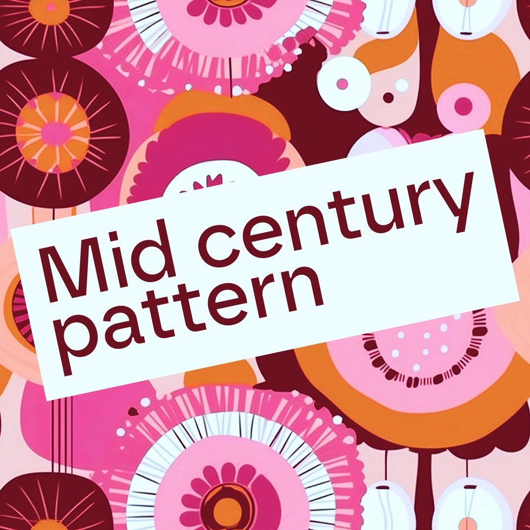 Mid-century Modern Pattern Designs - Set of 2 - Instant Digital ...