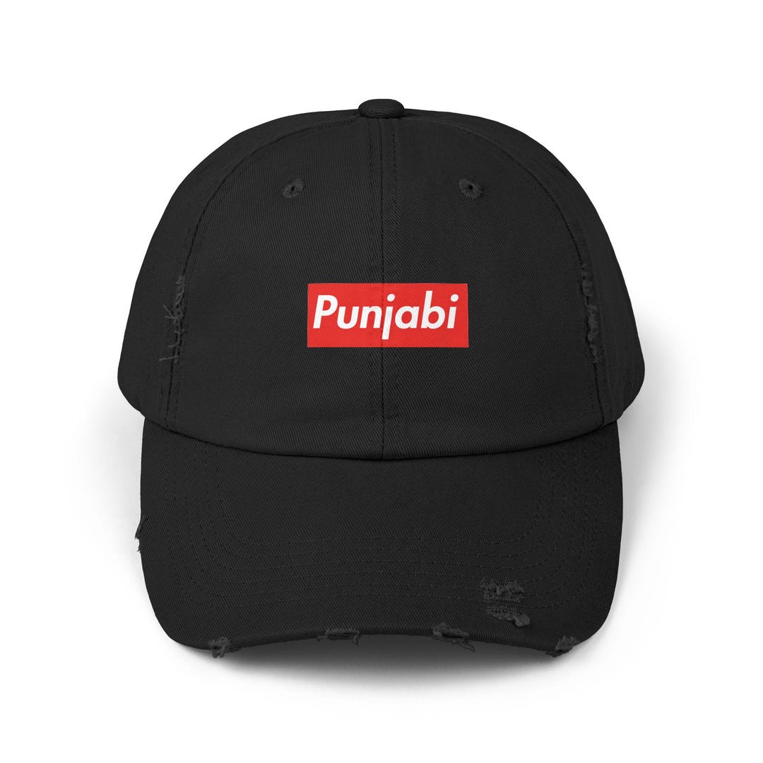 Punjabi Distressed Cap | Vintage Unisex Hat for Hip Hop Lovers ...