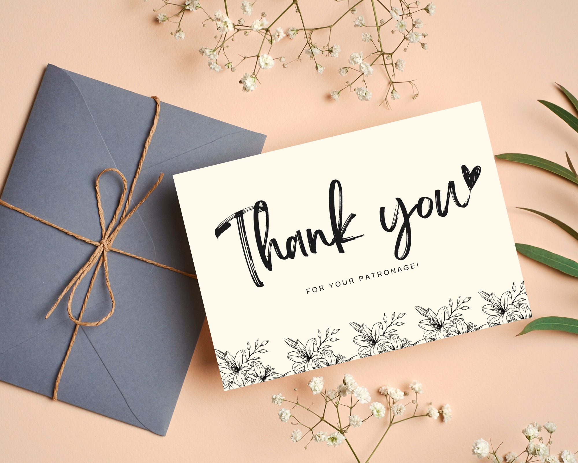 Digital Thank You Cards Instant Download Appreciation Notes Package ...