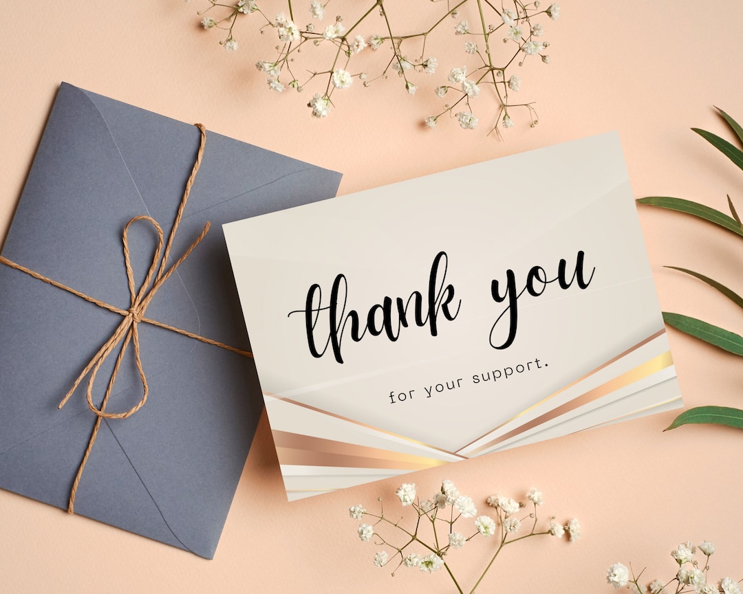 Thank You Print Card || Instant Download || Appreciation Notes ...