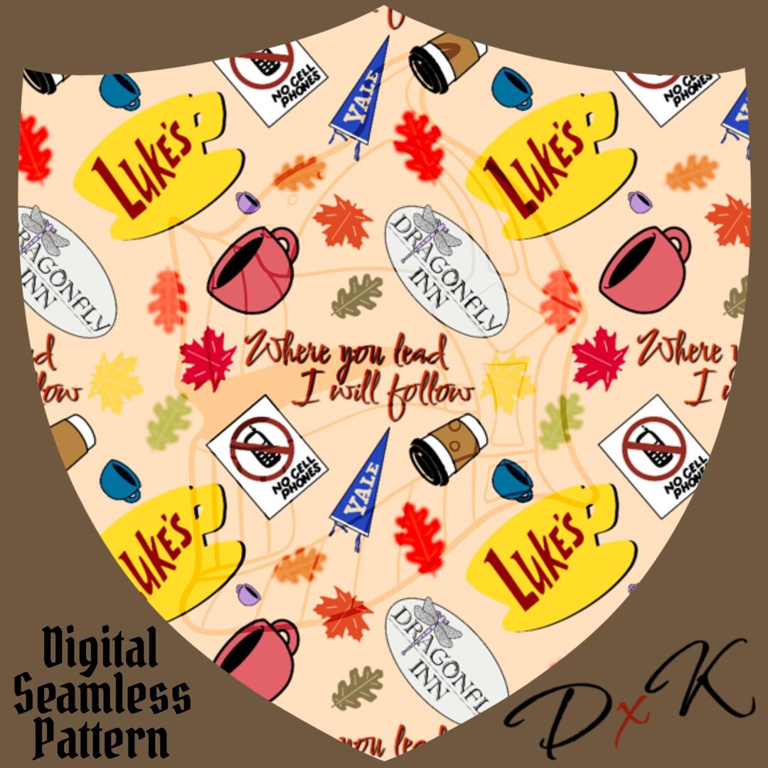 Gilmore Girls Seamless Pattern: Cozy Fall Digital File - Etsy