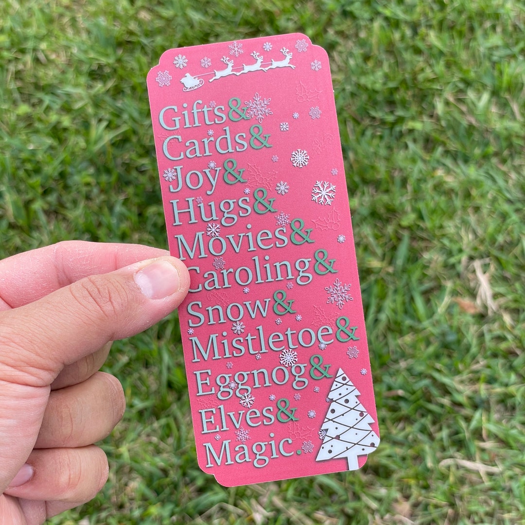 Bookmark - & List of Everything Christmas - Seasonal Holiday - Etsy