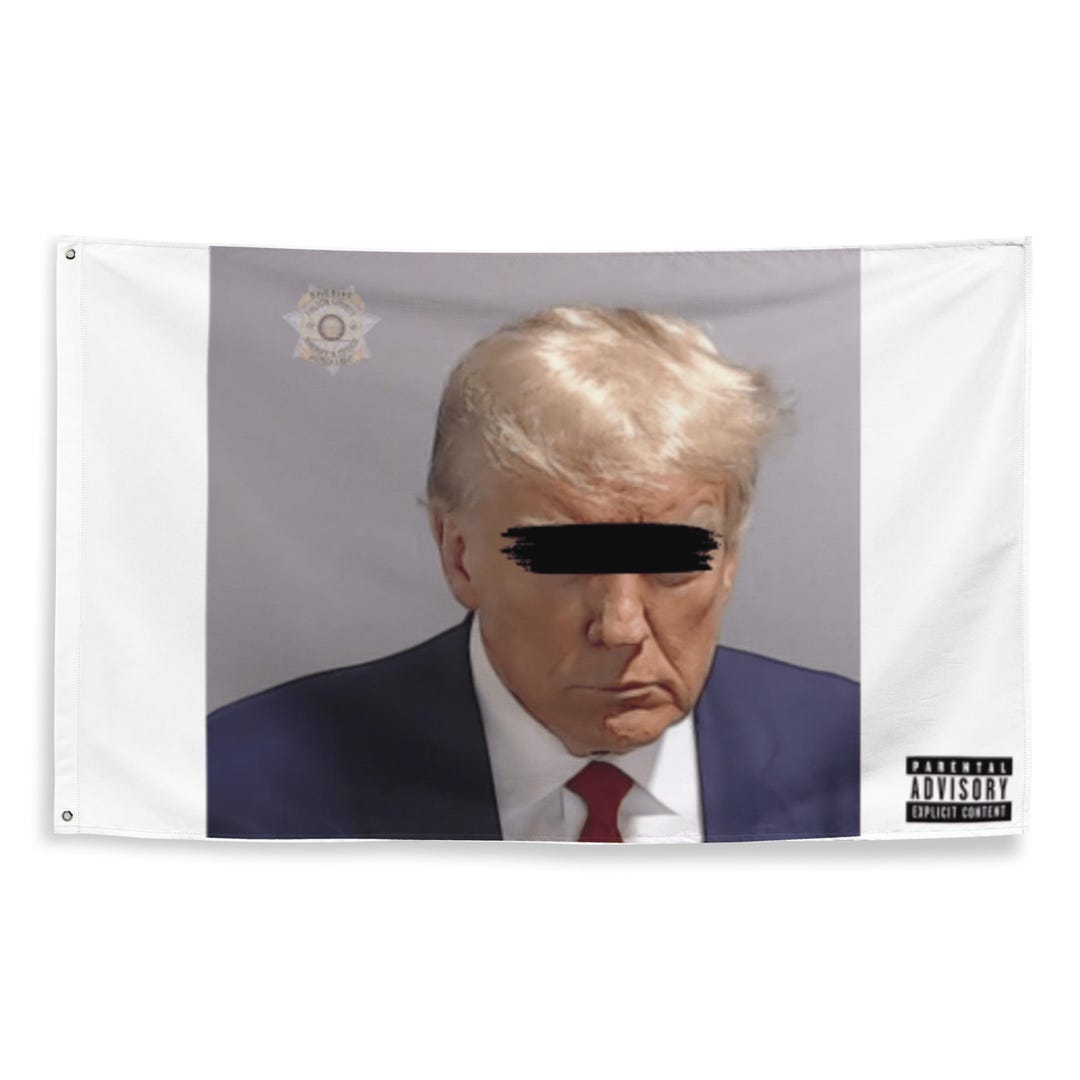 Trump Mugshot Flag College Dorm Tapestry Room Decor Wall Hanging Funny ...