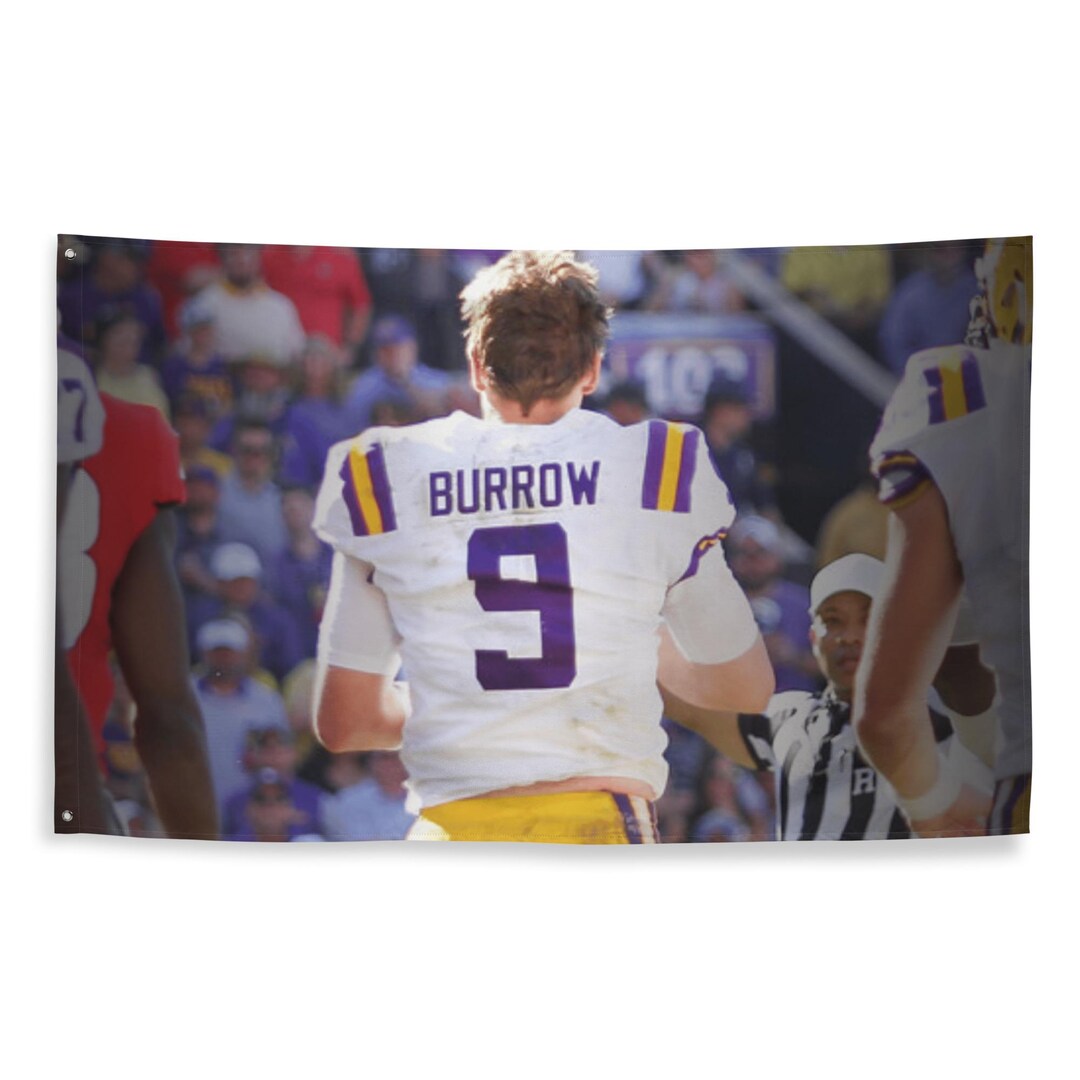Joe Burrow LSU Flag, Aesthetic Room Decor, Funny Room Decor, Joe Burrow ...