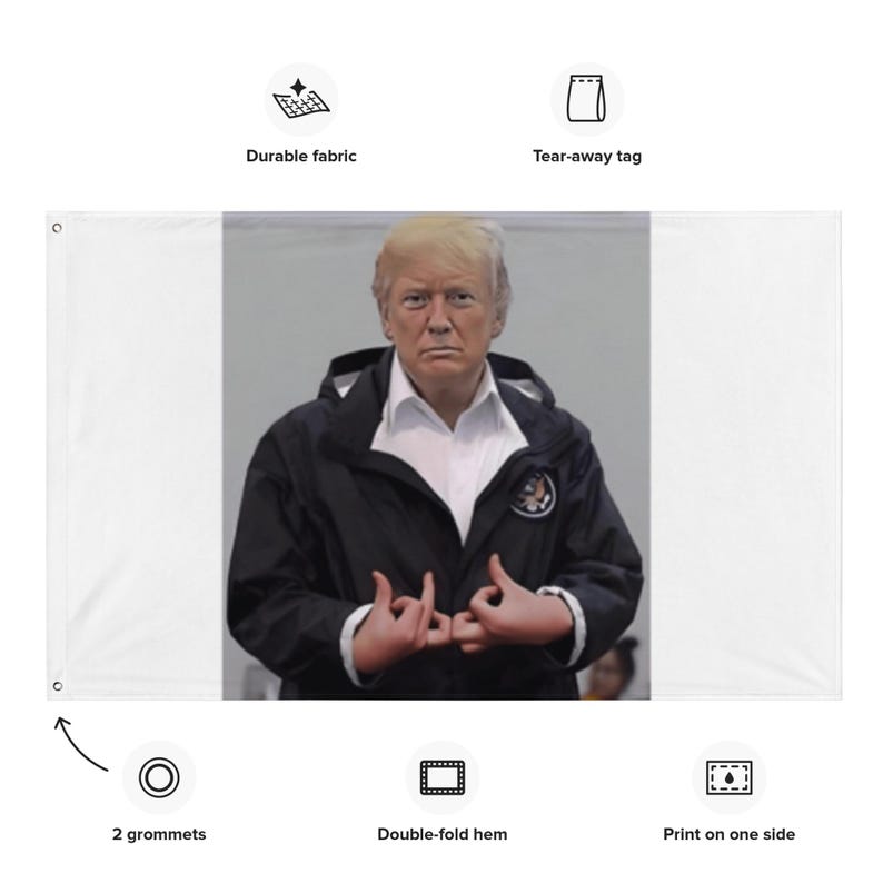 Trump Crip Flag | College Dorm Tapestry Room Decor Wall Hanging Funny ...