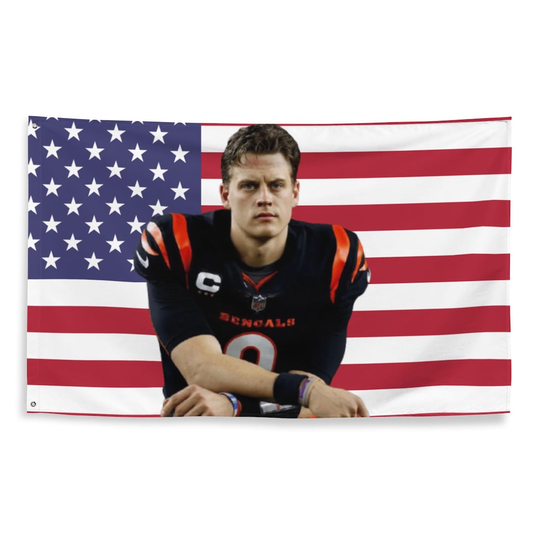 Joe Burrow American Flag, Aesthetic Room Decor, Funny Room Decor, Joe ...