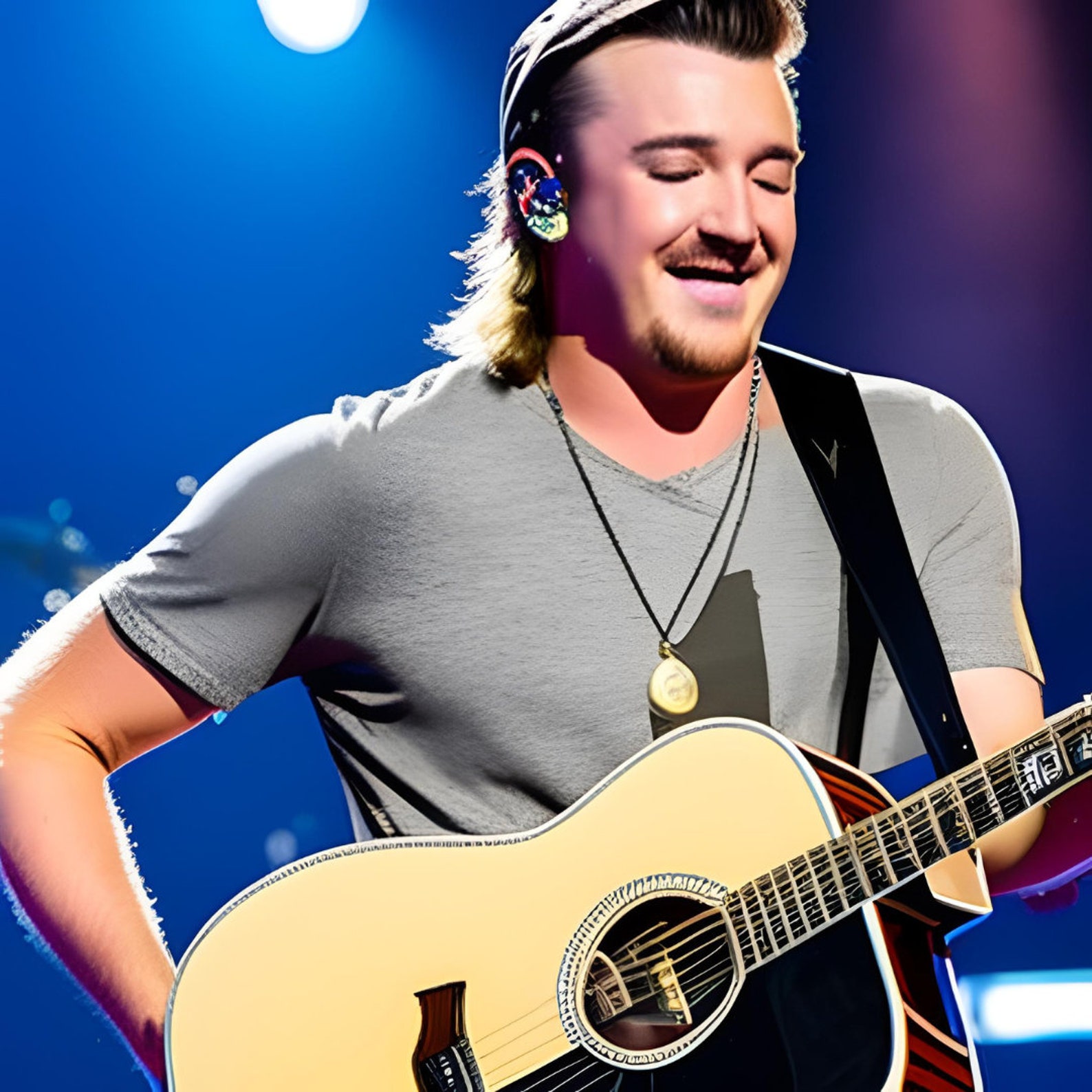 Morgan Wallen Guitar AI-GEN - Etsy
