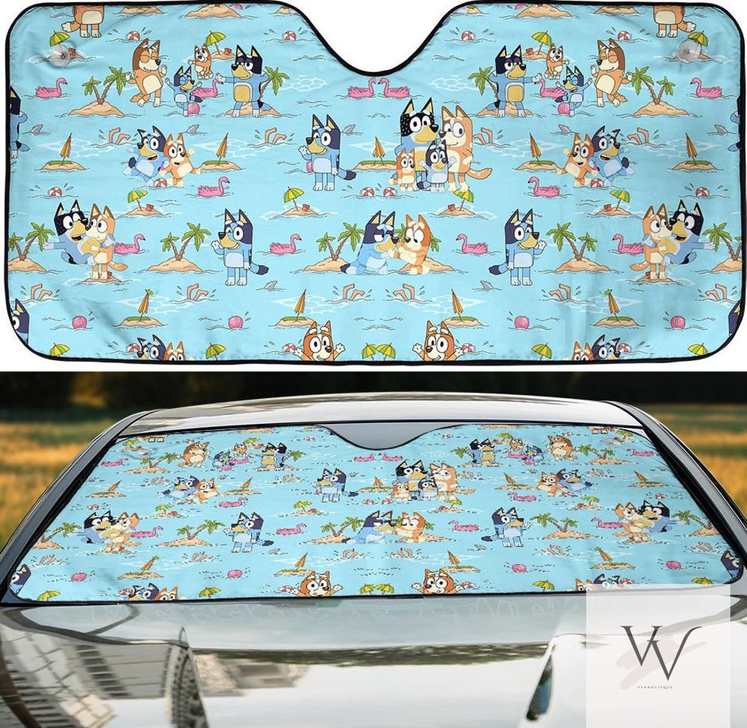 Bluey Auto Sun Shade Bluey Car Sun Shade Bluey Car Decor - Etsy