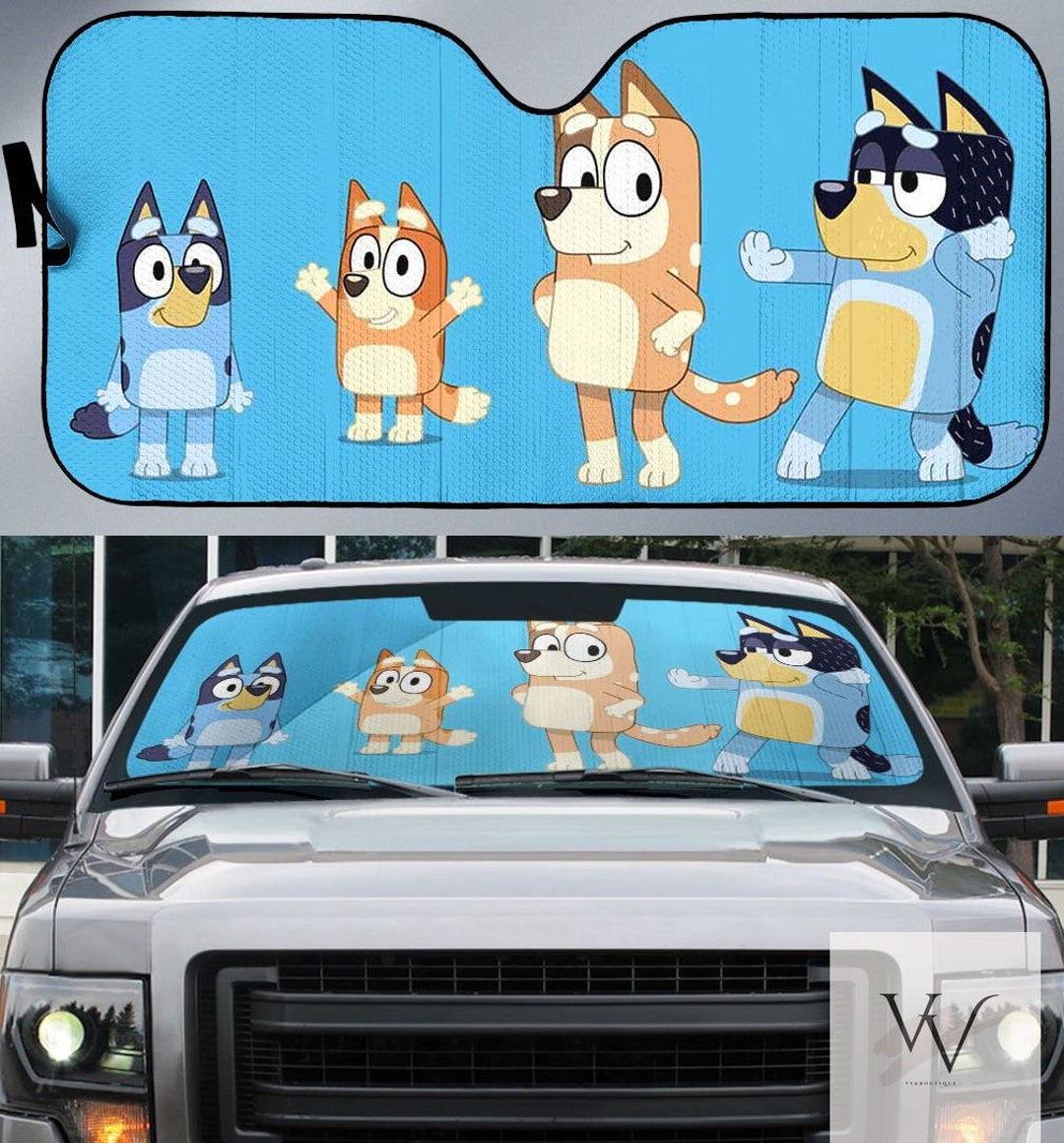 Bluey Auto Sun Shade Bluey Car Sun Shade Bluey Car Decor - Etsy