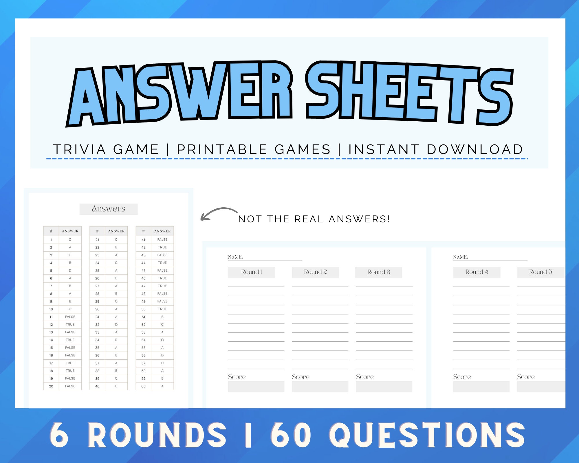 Major Cities Trivia | Printable Trivia | 60 Trivia Questions for a ...