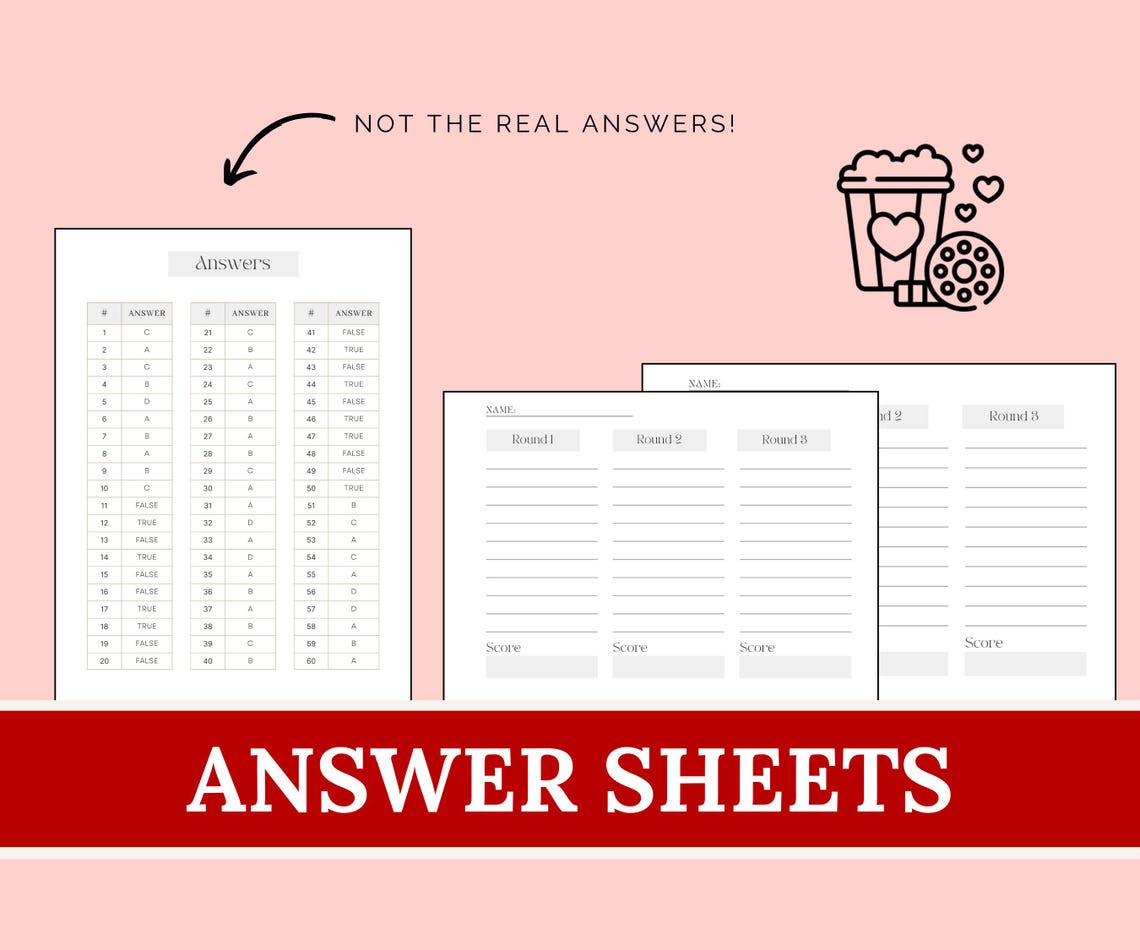 Rom-com Movie Trivia Game | Printable Romantic Comedy Trivia | Test ...