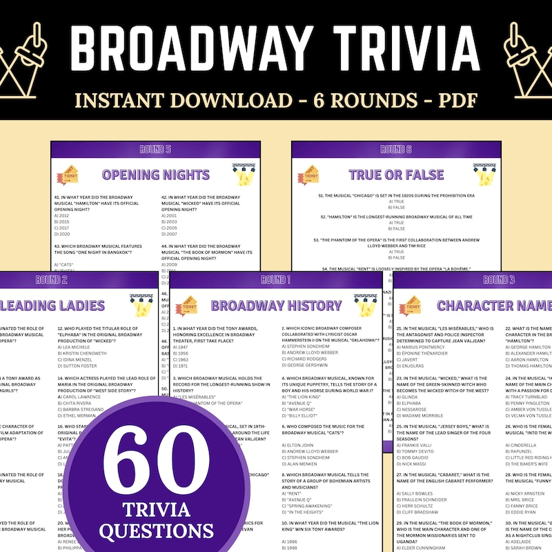 Broadway Musical - Etsy