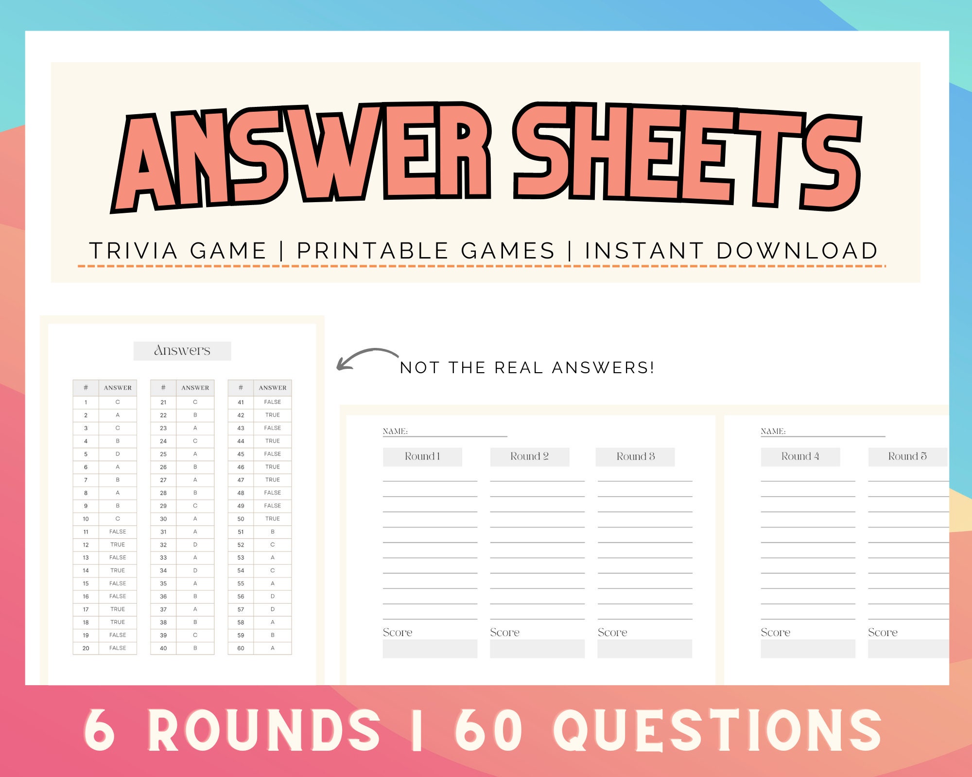 Born in the 70s Trivia | Printable Trivia Game | 60 Trivia Night ...